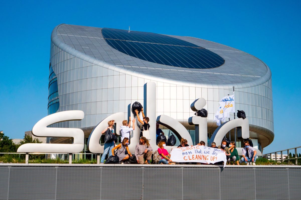Protesters put plastic waste at the doors of producer Sabic in run up ...