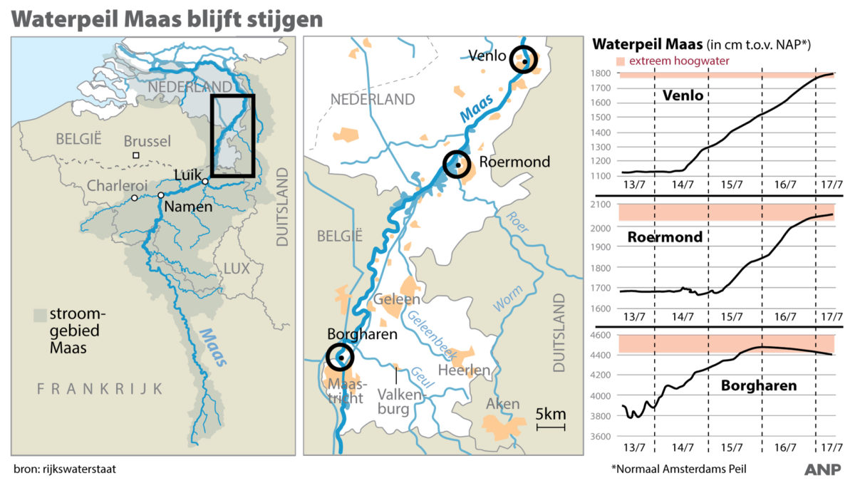 Maas river keeps rising, death toll increases in Germany, Belgium ...