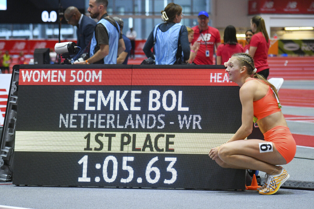 Femke Bol makes explosive start to indoor season with 500m record ...