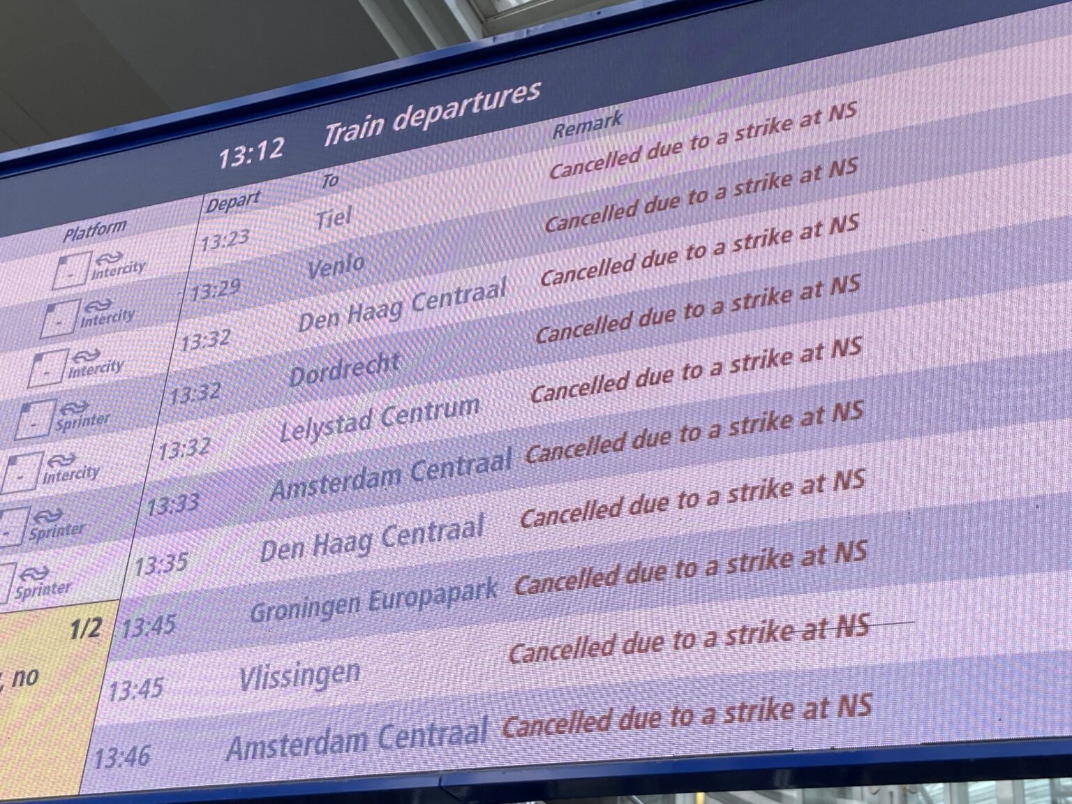 Rail strike to hit central Randstad region on Tuesday - DutchNews.nl