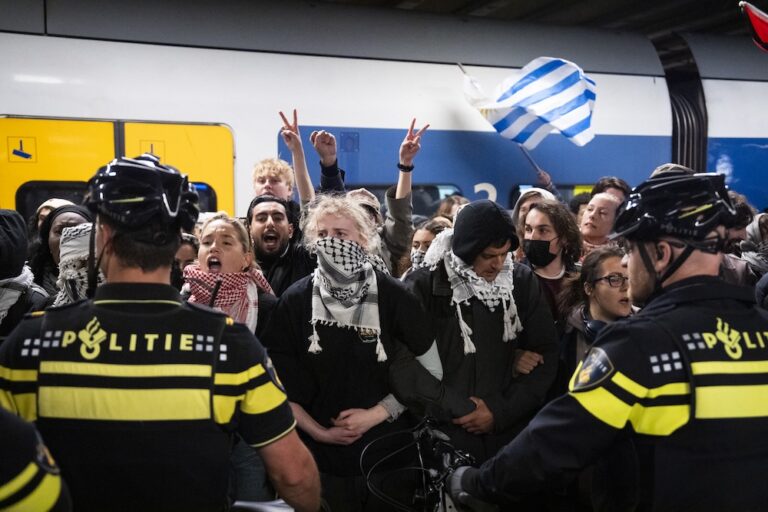 More than 200 arrested at pro-Palestinian protest in The Hague ...